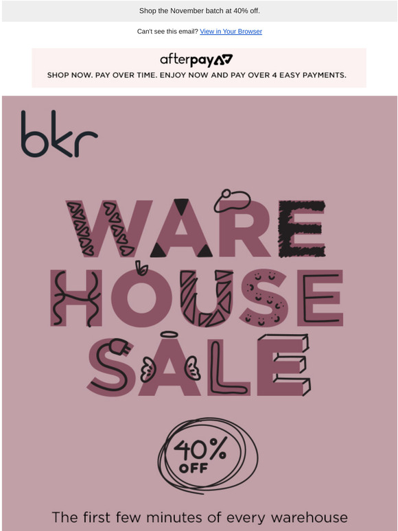 bkr: New colors added to the warehouse sale | Milled