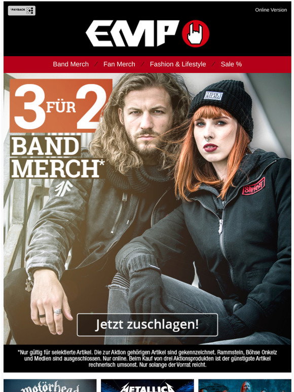 EMP: 📢 Band Merch: 3 kaufen, 2 bezahlen! | Milled