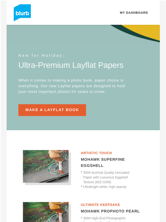 Blurb: New Layflat Paper Choices? You Got It! | Milled
