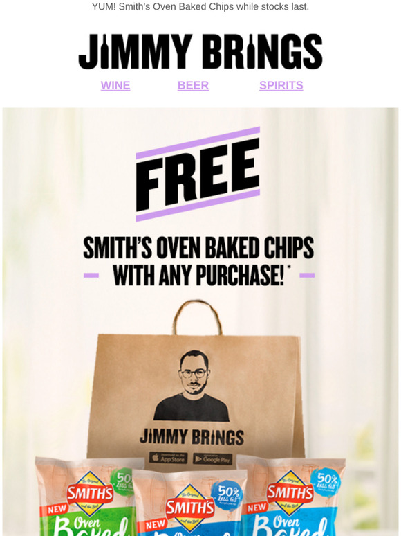 Jimmy Brings: FREE Smiths Chips with every order! 😋 | Milled