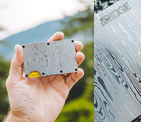 The Ridge Wallet: THE DAMASCUS WALLET | Milled