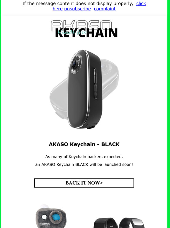 AKASO: AKASO Keychain Has A New BLACK Version! Refer Friends And Get ...