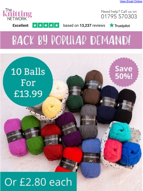Knitting Network: 10 Balls for £13.99 On This Wool Blend DK Yarn + FREE ...