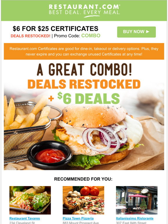 Restaurant: Deals restocked + $6 deals are a winning combo! | Milled