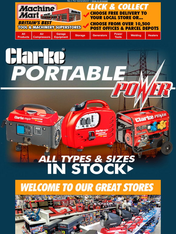 Machine Mart: No.1 For Generators - Shop Now!! | Milled