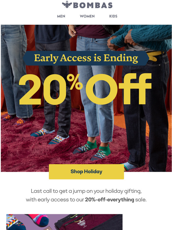 Bombas: 20% Off Sale Early Access is Ending 😟 | Milled