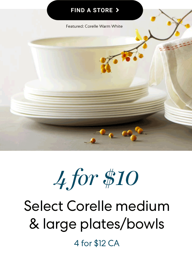 Corningware Corelle & More Outlets: Custom Dinnerware Set for $30 or ...