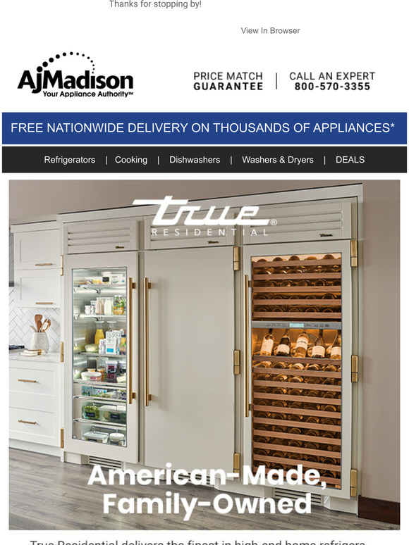 AJ Madison: True Refrigeration | American - Made, Family Owned | Milled