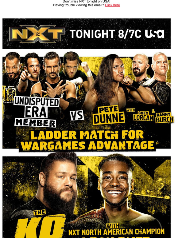 WWE Shop: The Battle for WarGames Advantage is on NXT tonight 8/7c | Milled