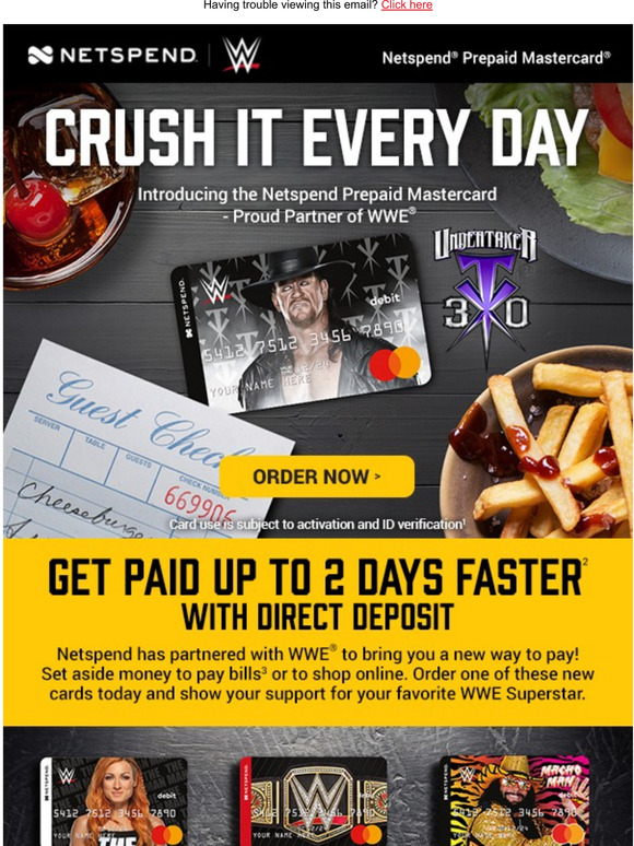 WWE Shop: Introducing The Undertaker Netspend Prepaid Card | Milled