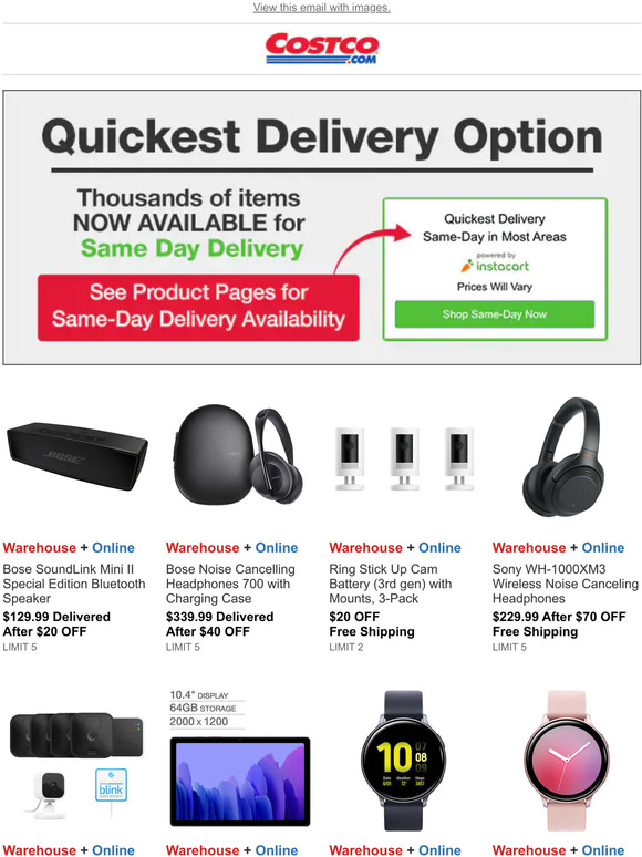 Costco: Same Day Delivery NOW AVAILABLE on Thousands of Great Items at ...