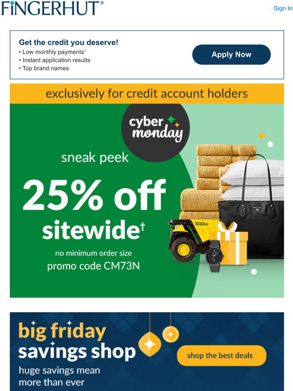 Fingerhut: Fingerhut: EXCLUSIVE deal for credit account holders | Milled