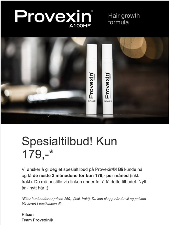 Norvital Provexin: Dansk hovedrolle stoppet hårtapet med Provexin® | Milled