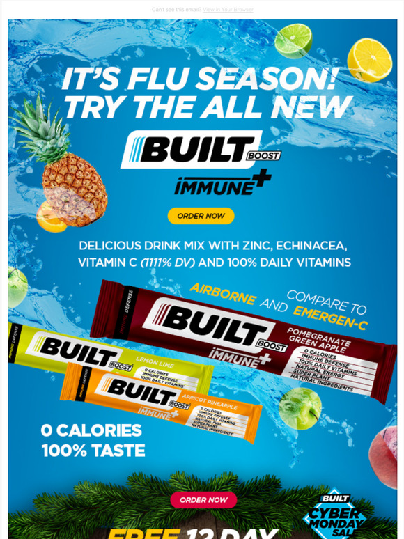 Built Bar: Built Boost Immune+ with 3 NEW flavors now available! | Milled