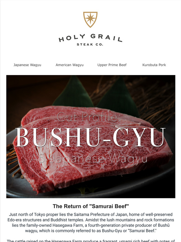 Holy Grail Steak: Cut Profile: Bushu-Gyu A5 Wagyu | Milled