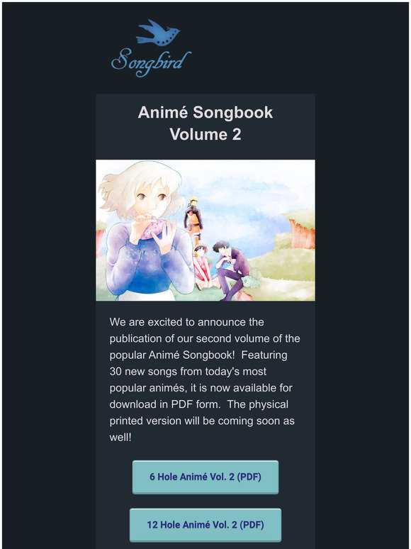 Songbird Ocarina: New Animé Songbook! | Milled