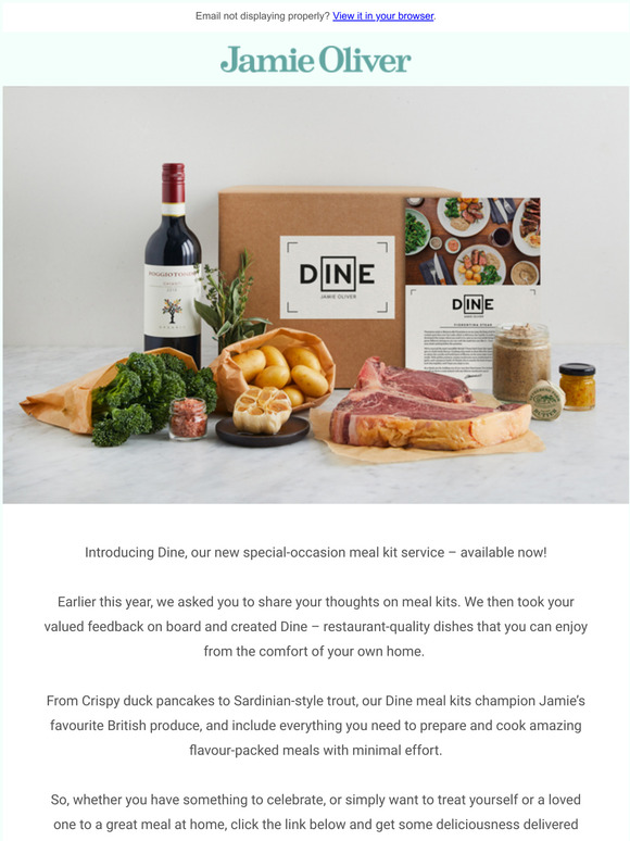 Jamie Oliver: Enjoy restaurant-quality food at home with Dine | Milled