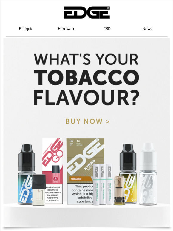 Edge Vaping: What's your tobacco flavour? | Milled