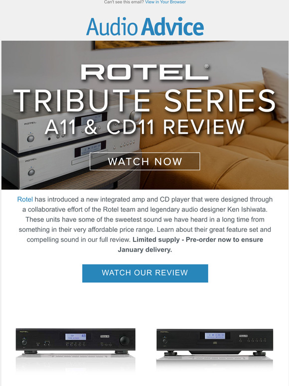 Audio Advice: Rotel A11 & CD11 Tribute Series Review + MartinLogan Home ...