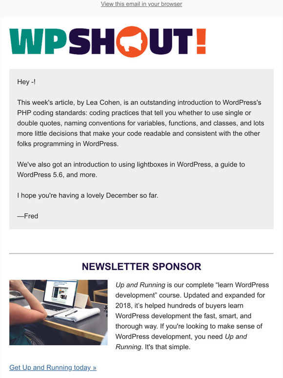 WPShout: Learn WordPress's PHP Coding Standards | Milled