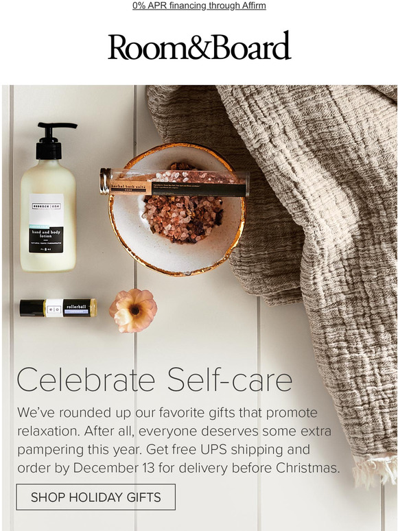 Room & Board: Wellness wish list toppers | Milled