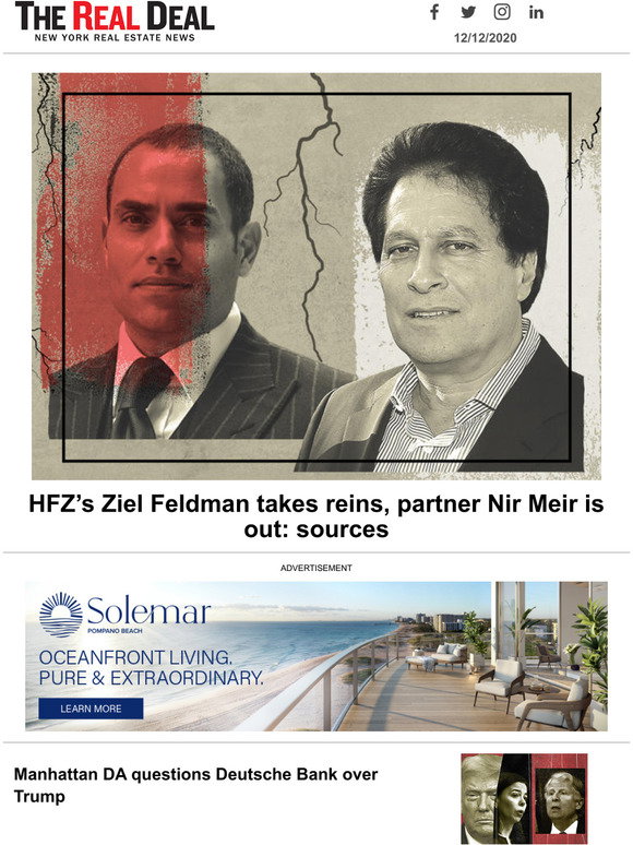 The Real Deal: Nir Meir out at HFZ, Manhattan DA questions Trump ...