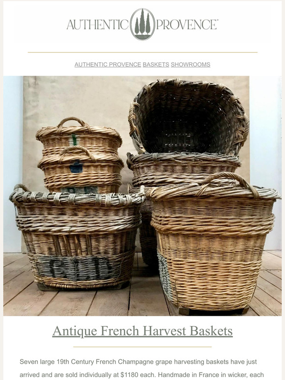 Authentic Provence: Antique Harvest Baskets from Champagne | Milled