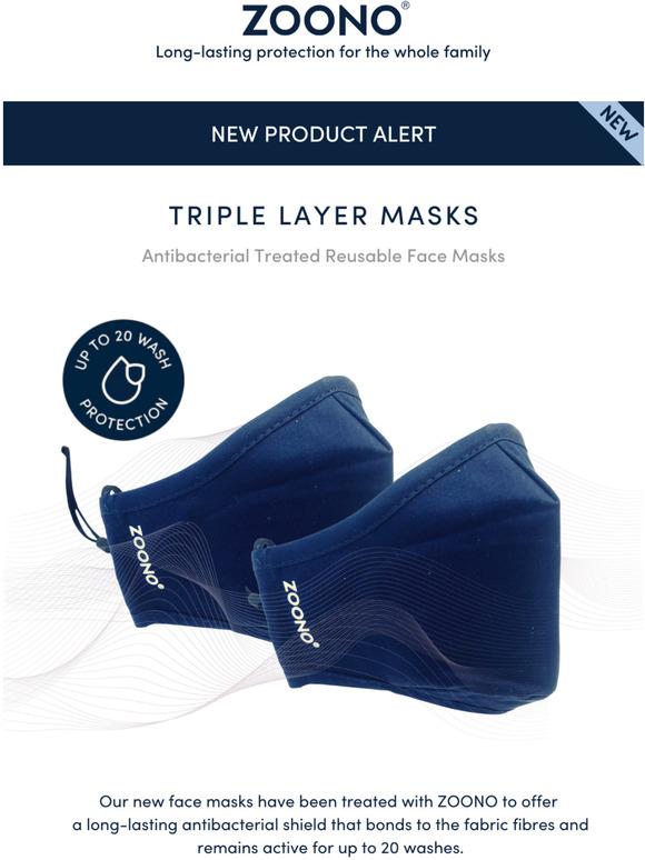 Zoono: New Product Alert: Zoono Treated Face Masks 🚨 | Milled
