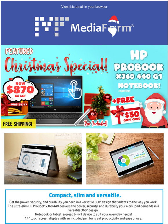 Mediaform: FREE $50 Gift Card with HP ProBook x360!🎁 | Milled