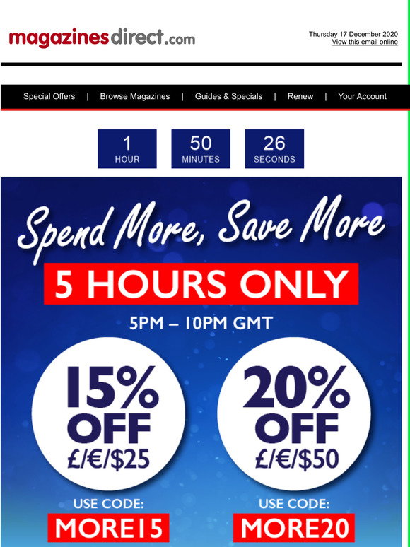 My Favourite Magazines: 2 great offers and only 2 hours left to SAVE ...