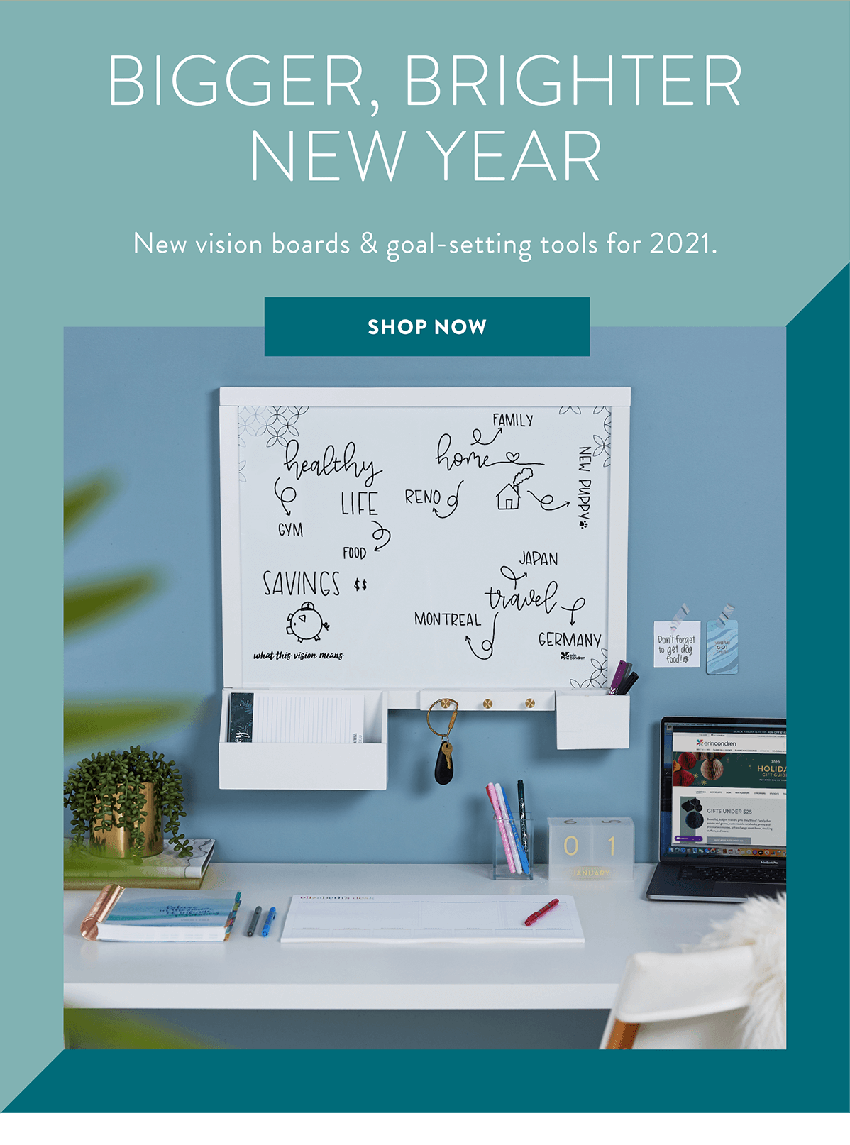 Erin Condren: New Vision Board Essentials for 2021 | Milled