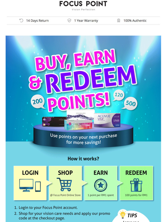 Focus Point: Buy, earn and redeem points now! | Milled