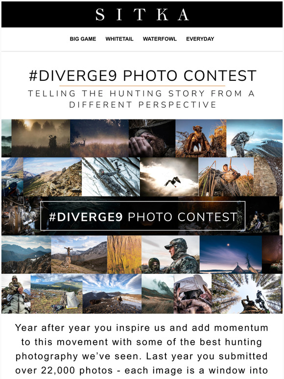 Sitka Gear: Enter the #DIVERGE9 Photo Contest | Milled