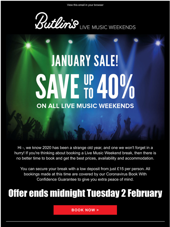 Butlin's: Our January Sale is now on! | Milled