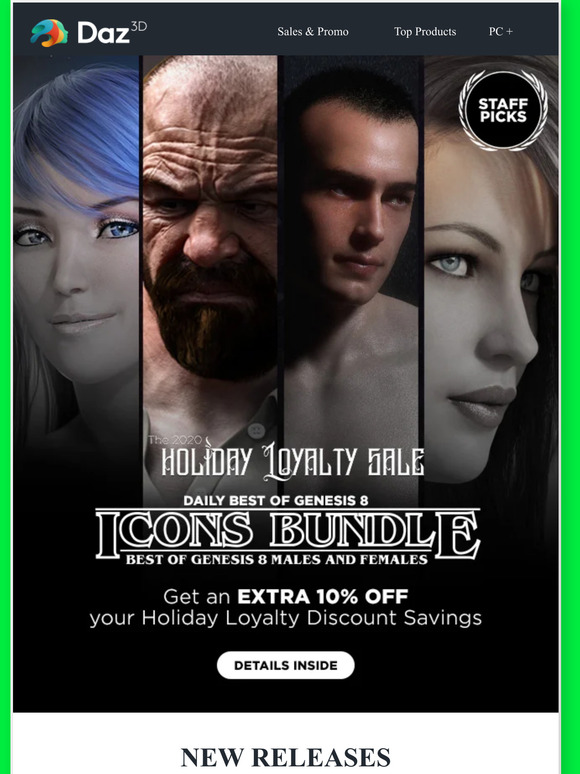 DAZ 3D: Daily Best of Genesis 8 - Icons Bundle | Milled