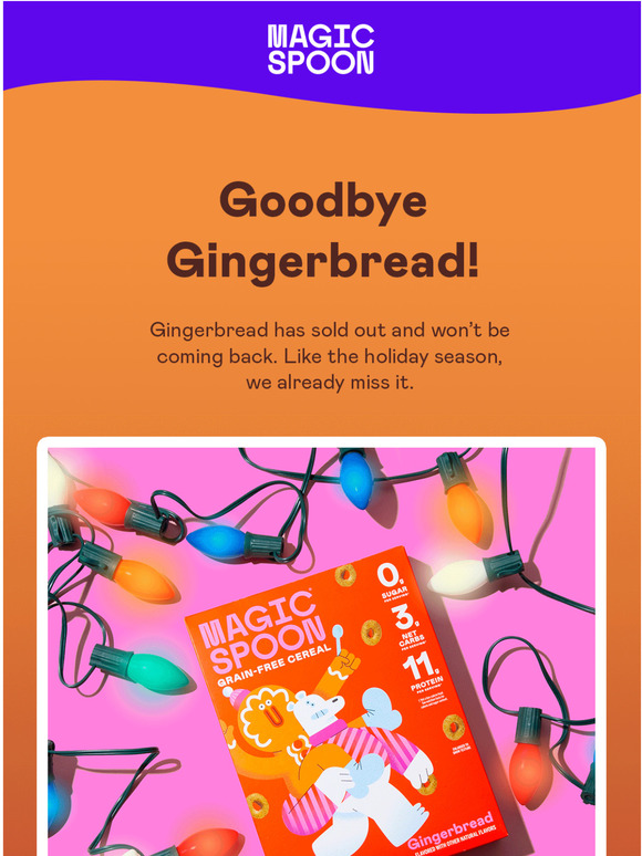 Magic Spoon: Goodbye Gingerbread 👋 | Milled