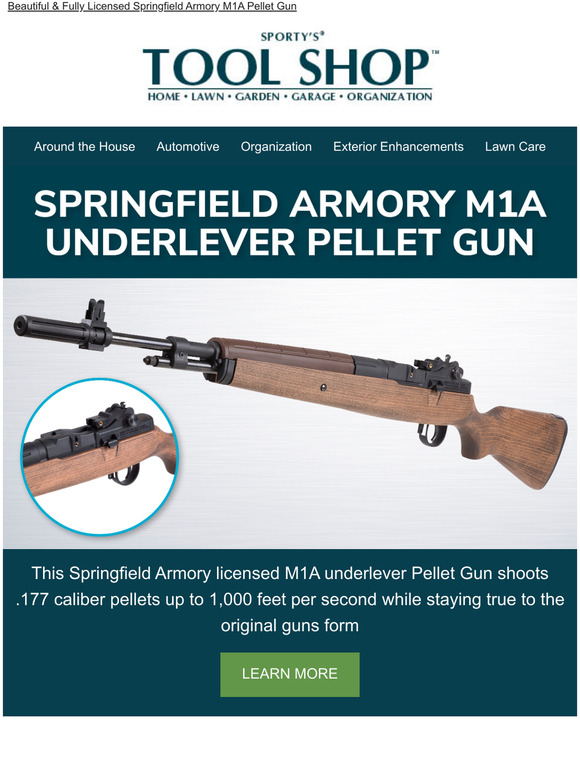 Sporty's Tool Shop: [NEW] Springfield Armory M1A Pellet Gun | Milled