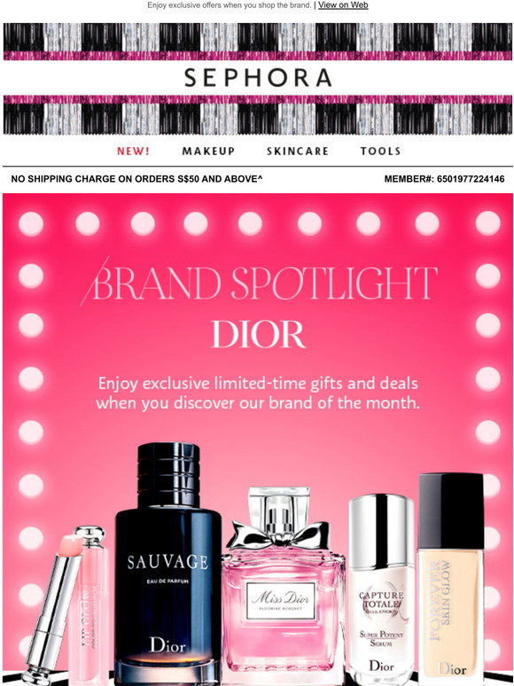Sephora: DIOR is our brand of the month! 🎉 | Milled
