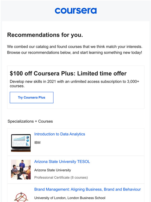 Coursera Recommended Introduction To Data Analytics Milled