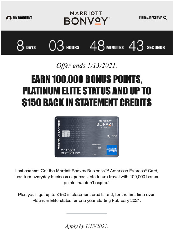 Marriott: LAST CHANCE! Earn 100,000 Bonus Points | Milled