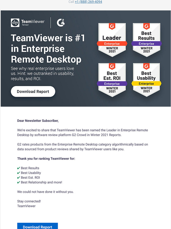 TeamViewer: G2 Ranks TeamViewer #1 in Enterprise Remote Desktop in ...