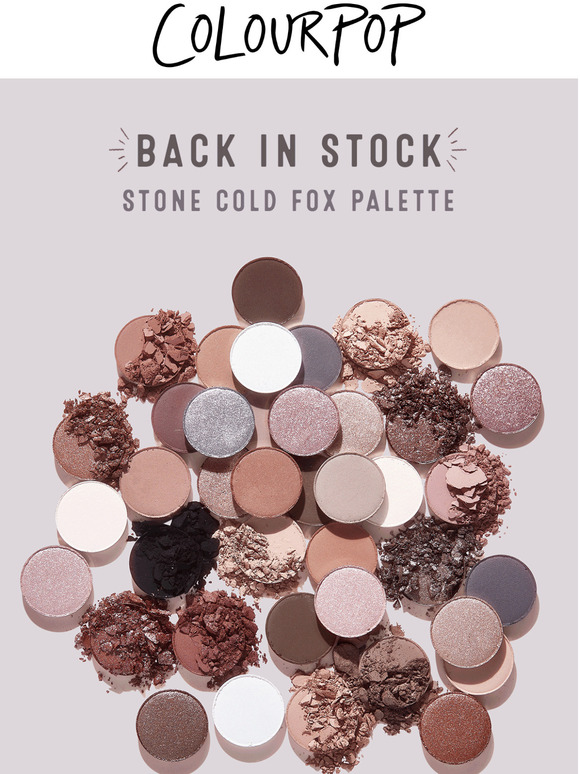 ColourPop: RESTOCKED : Stone Cold Fox Palette 🖤 | Milled