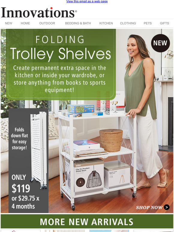 Innovations: New Arrival | Folding Trolley Shelves | Milled