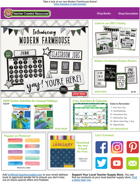 Teacher Created Resources: Introducing Our Chic New Modern Farmhouse ...