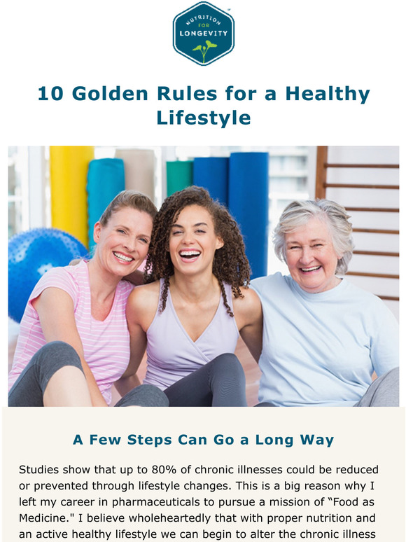 Nutrition for Longevity: 10 Golden Rules for a Healthy Lifestyle | Milled