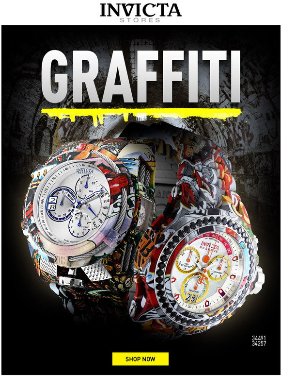 Invicta: Graffiti Watches up to 85% OFF! | Milled