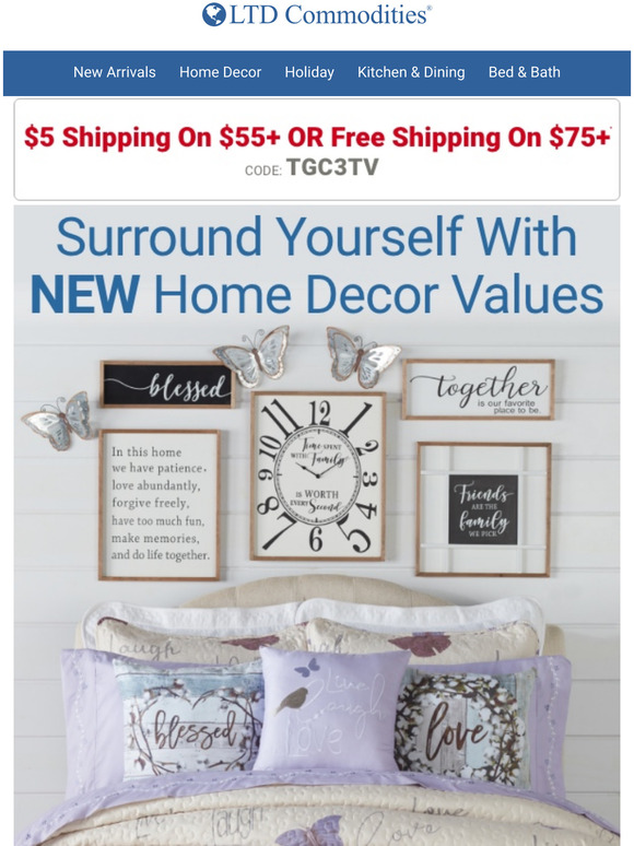LTD Commodities LLC: New Home Decor Values For A Fresh Look | Milled