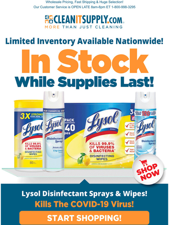 CleanItSupply: Lysol Wipes & Spray - Hurry, While Supplies Last! | Milled