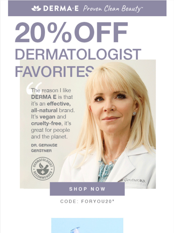 DERMA E: 💟NOW 20% Off - Dermatologist Favorite Skincare Products ️ ...