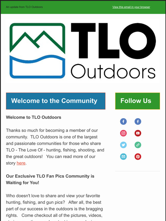 TLO Outdoors: Welcome to the TLO Community | Milled